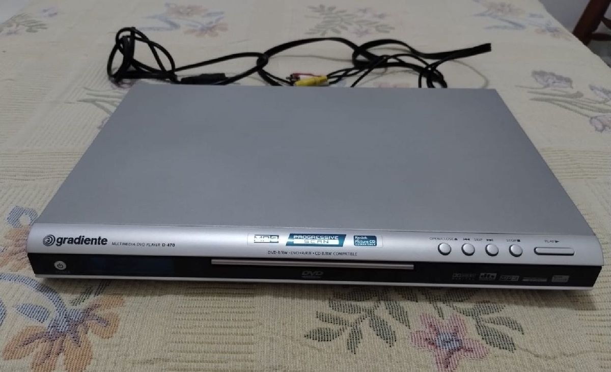 Gradiente Multimidia Dvd Player D-470 Na Cor Cinza, Acompanha Controle ...