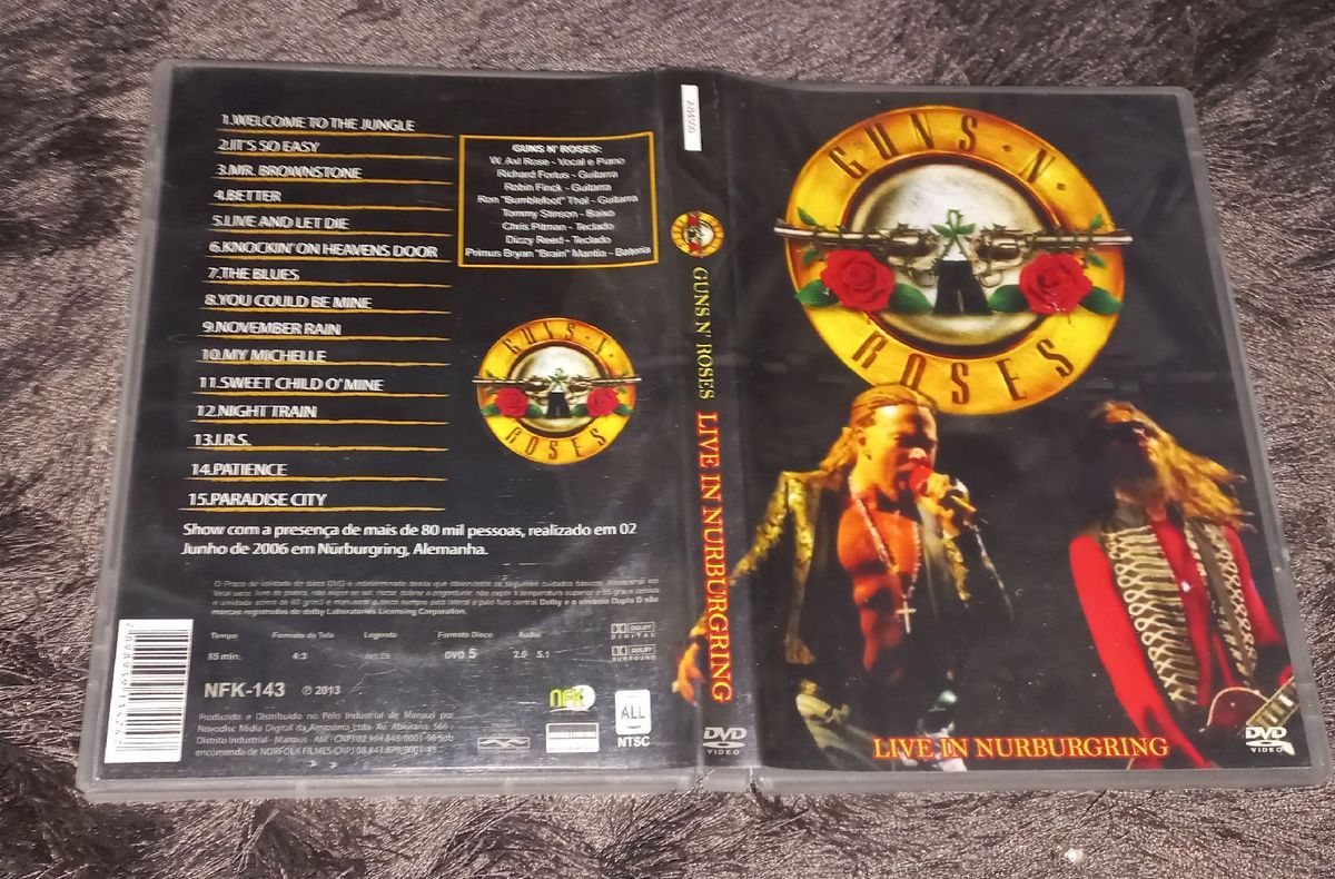 Dvd Guns N Roses - Live In Nurburgring | Item de Música Dvd Usado ...