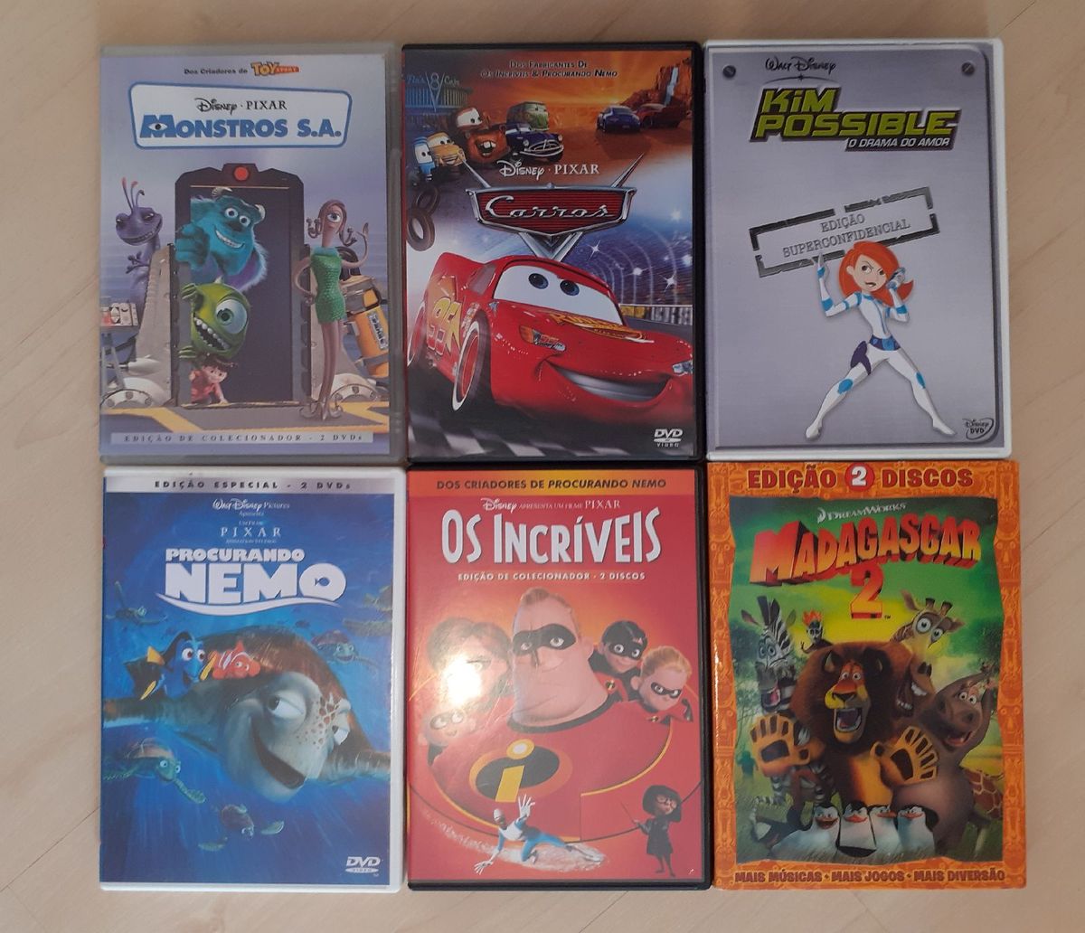 Dvd Infantil Carros, Monstros Sa, Os Incríveis, Nemo | Item Infantil ...