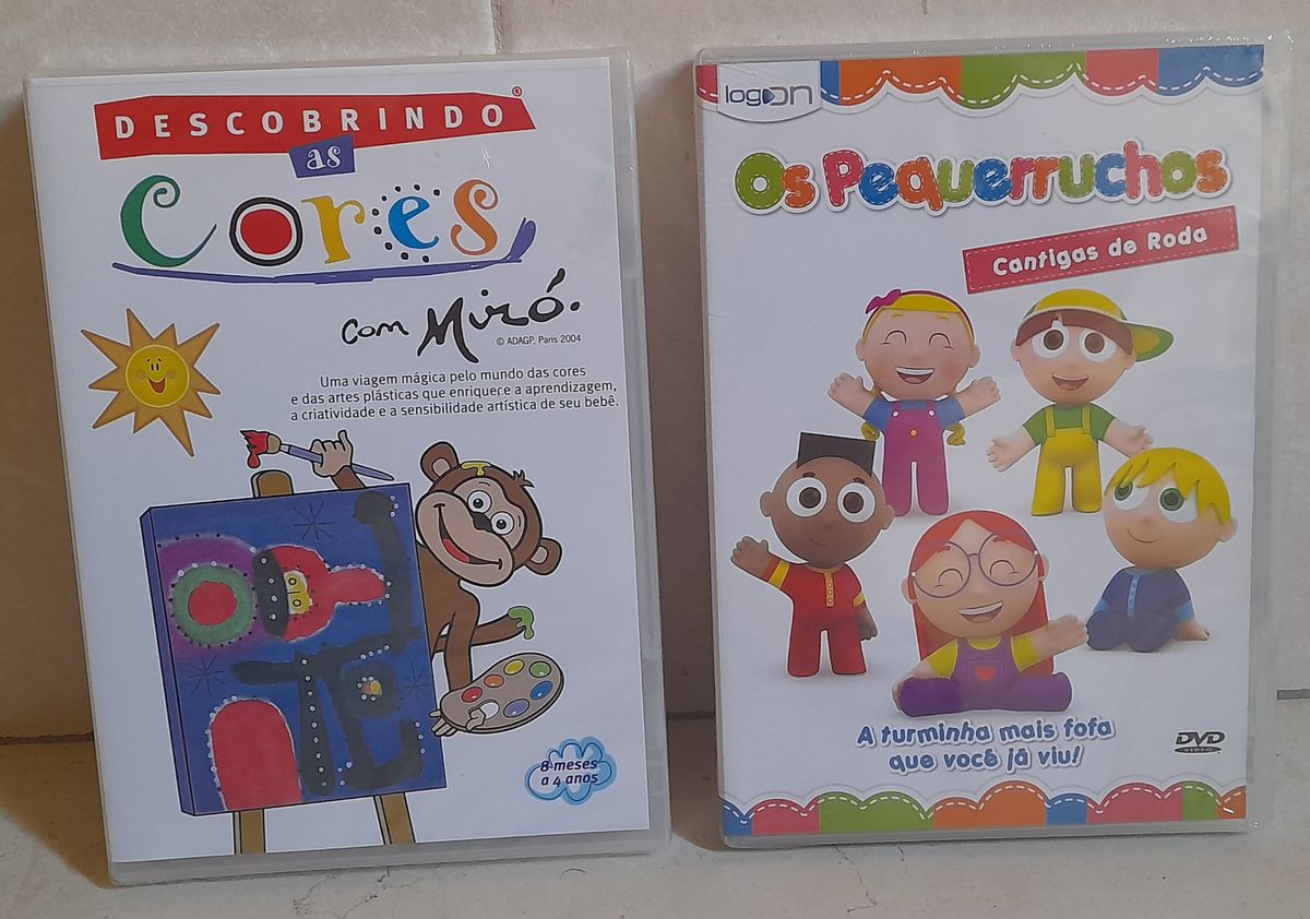 Dvd Os Pequerruchos - Cantigas de Roda, e - Dvd Descobrindo As Cores ...
