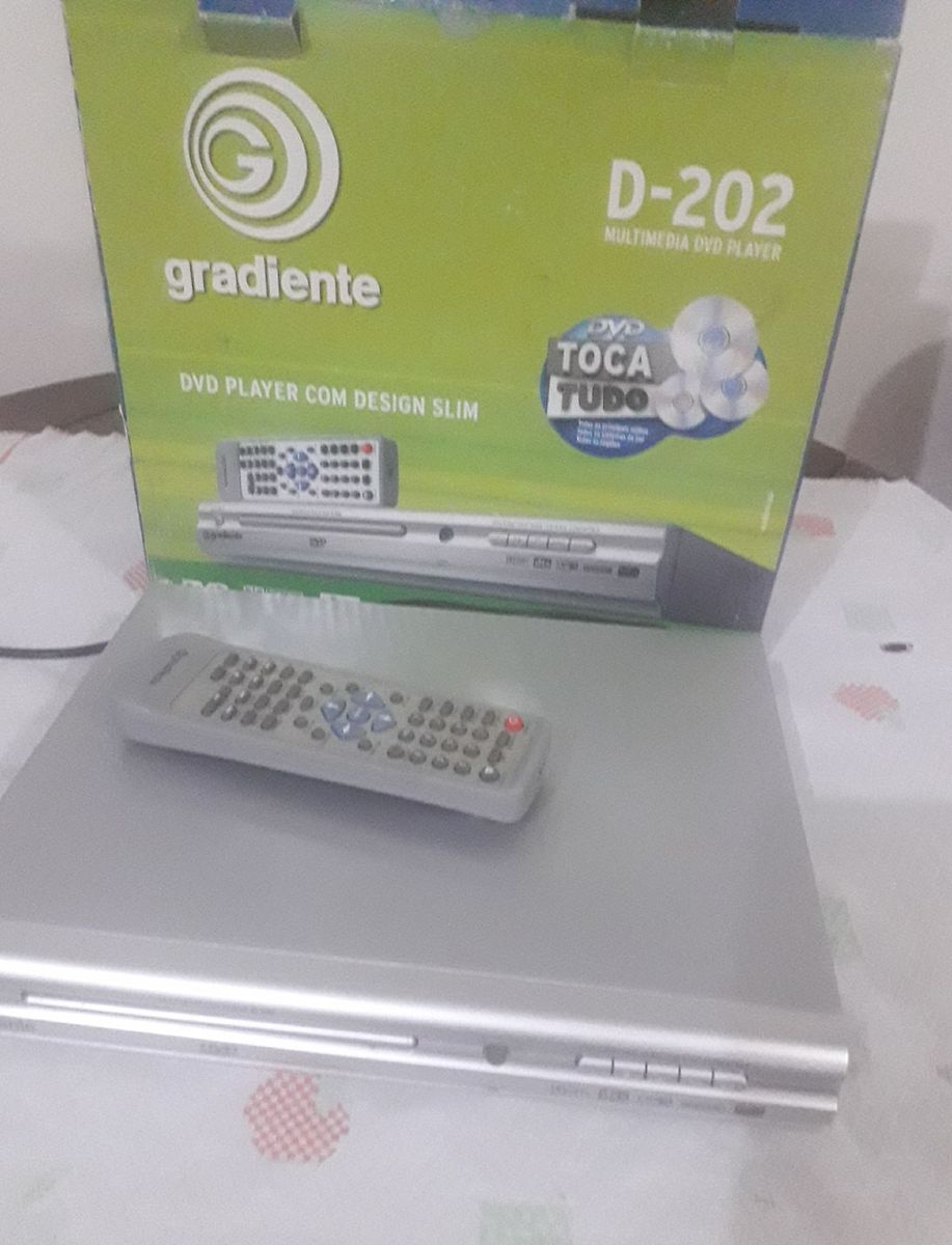 Dvd Player Gradiente D202 com Controle Remoto | Eletrodoméstico ...