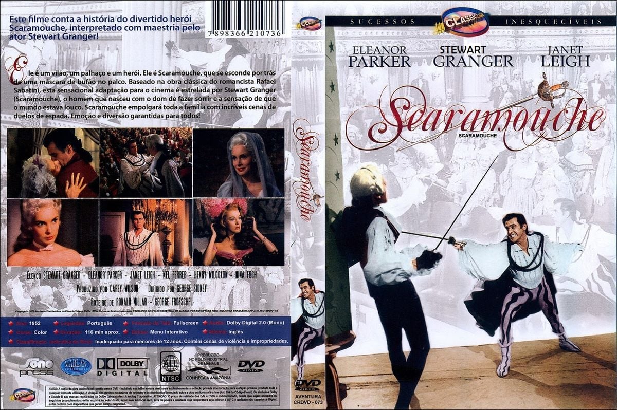 Dvd Scaramouche-1952 | Filme e Série Metro Goldwyn Mayer Nunca Usado ...