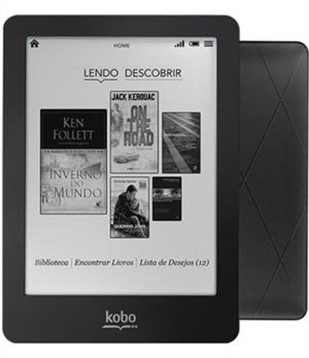 E-reader Kobo Mini Preto + Capa Rosa | Item Info & Eletro Kobo Usado ...