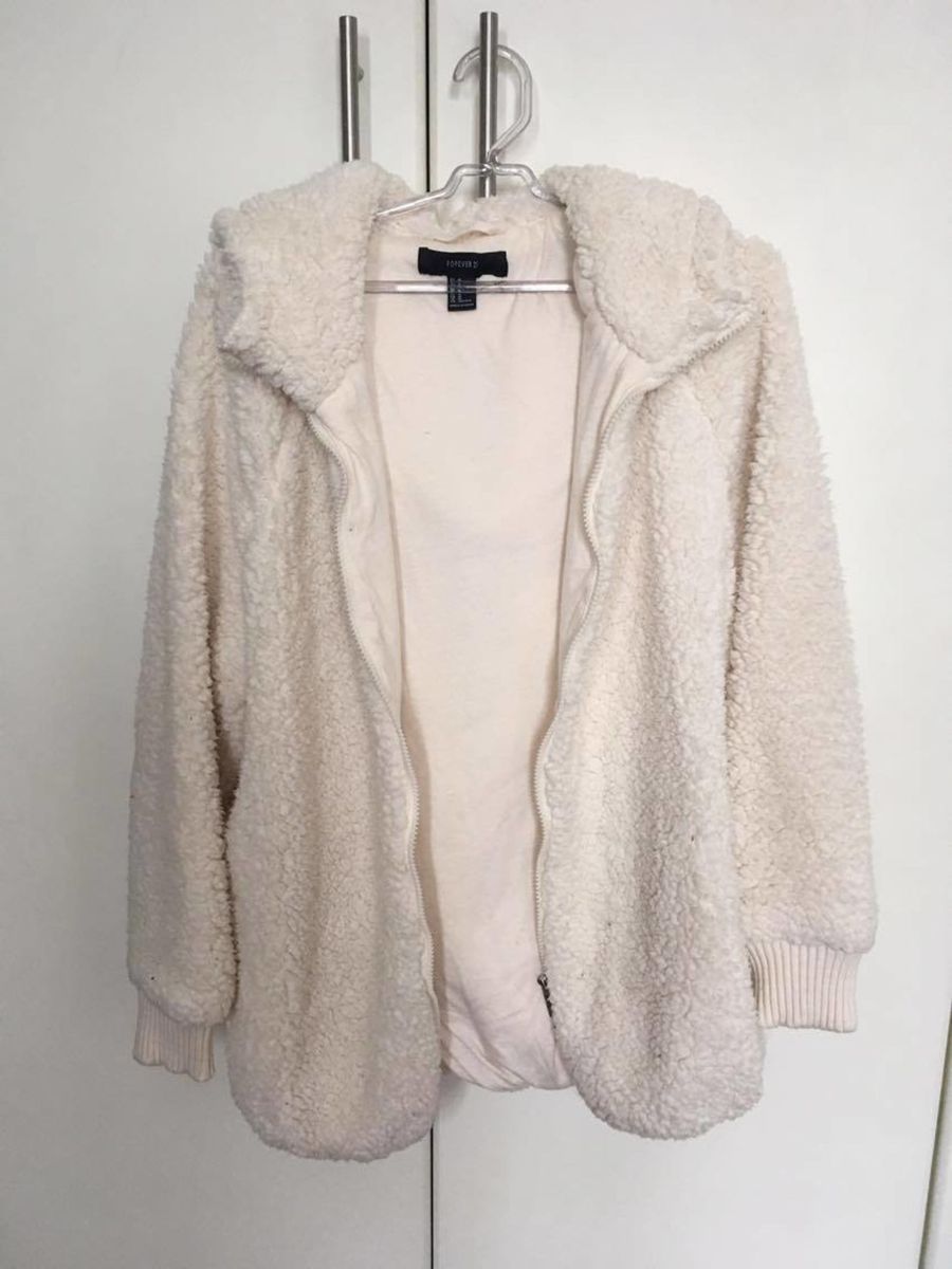 É Tão Fofinho! | Casaco Feminino Forever 21 Nunca Usado 19580604 | enjoei