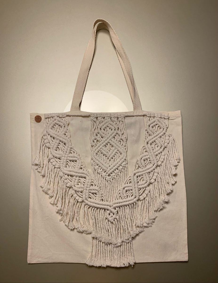 Ecobag Lace Macramê | Bolsa de Ombro Feminina Lace Macramê Nunca Usado 74777244 | enjoei