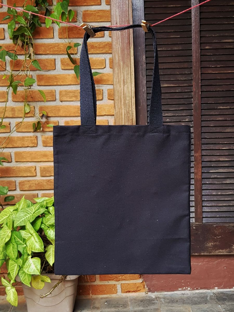 Ecobag Preta sem Estampa | Bolsa de Ombro Feminina Luramon.Co Nunca Usado 43308348 | enjoei