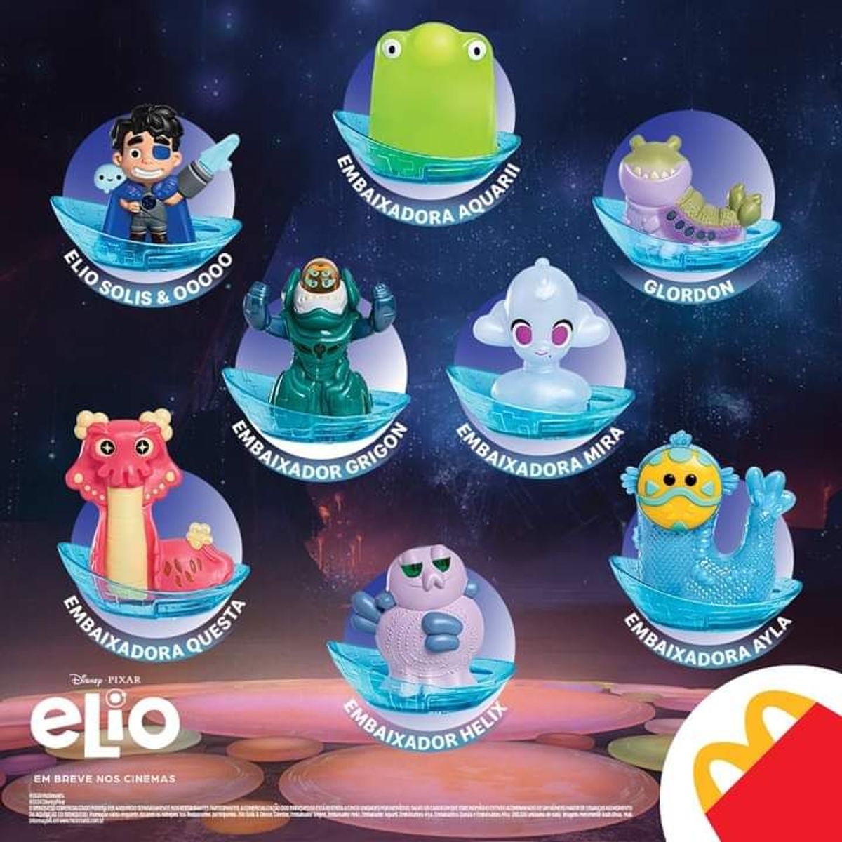 Elio 8 Figuras Disney Pixar Mcdonalds | Brinquedo Mc Donald's Usado 105733099 | enjoei