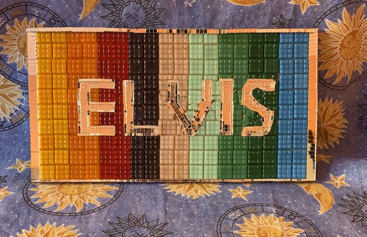 Elvis Presley Placa Mosaico | Item de Decoração Arte Propria Usado ...