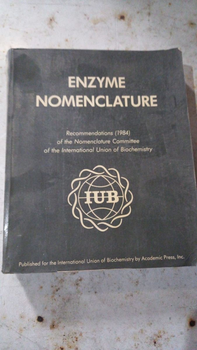 Enzyme Nomenclature Iub Union Of Biochemistry | Livro Editora Não ...