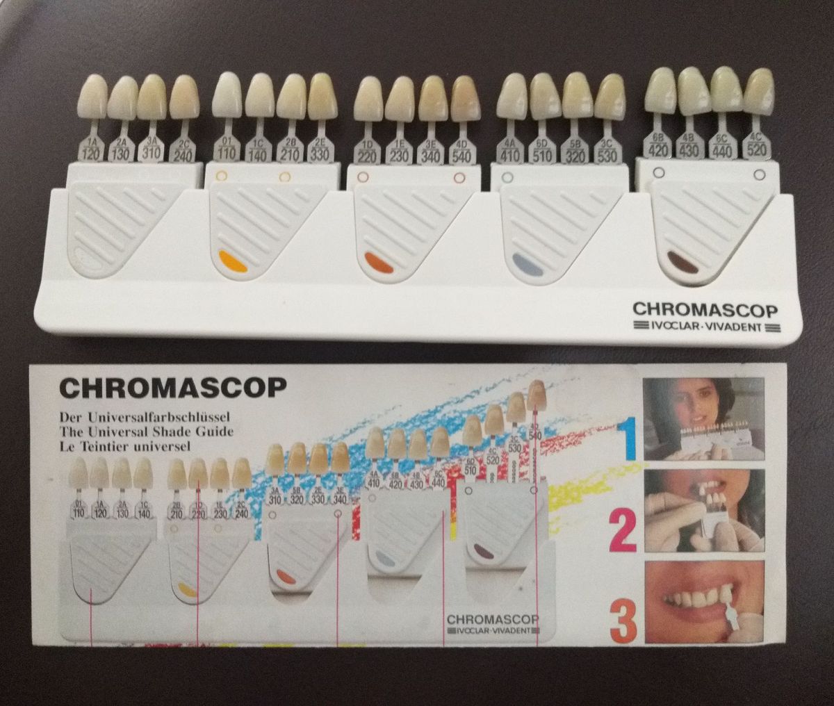 Escala de Cor de Porcelana Chromascop Ivoclar Vivadent para Dentistas ...
