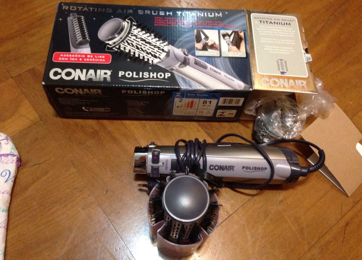 Escova Rotativa Conair (rotating Air Brush Titanium) | Produto p ...