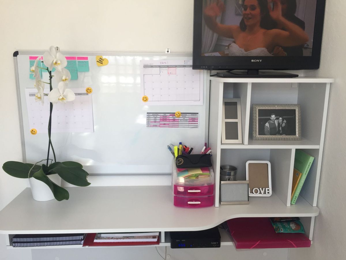 Escrivaninha Suspensa Branca Na Caixa | Mesa Colibri Nunca Usado ...