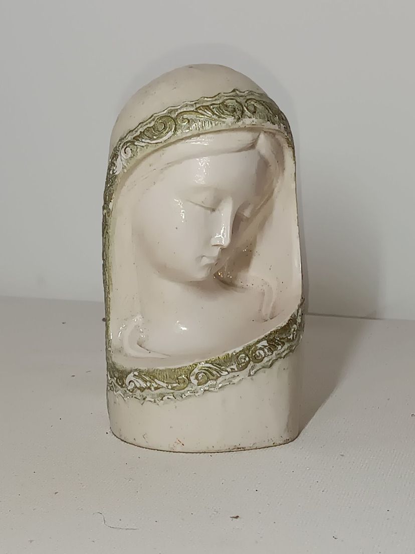 Escultura Antiga em Pedra Rosto de Maria Ver Descrição | Produto ...