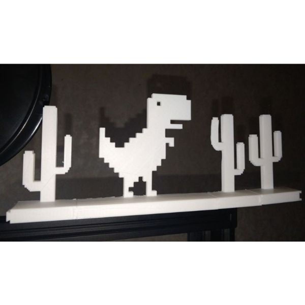 Escultura T-rex Offline em Impressão 3d Branco 5 Cm | Item de Decoração ...