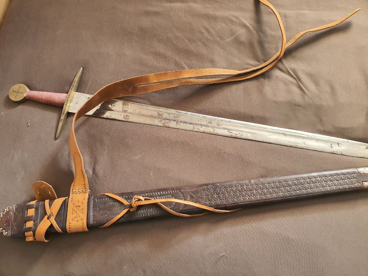 Espada Medieval Templária Antiga Funcional Colecionavel | Cacareco Taco ...