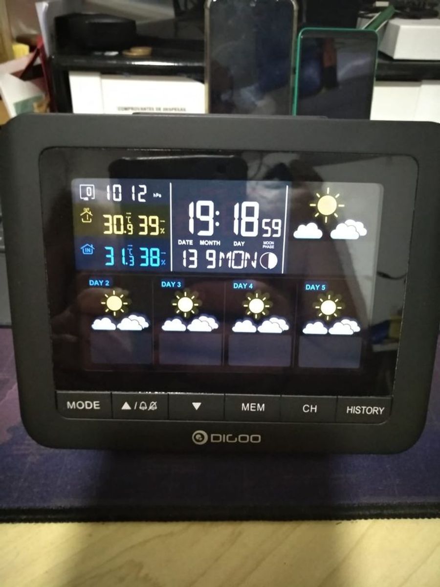 Estação Meteorológica Diggo Dg-th8805 | Item Info & Eletro Digioo Usado ...