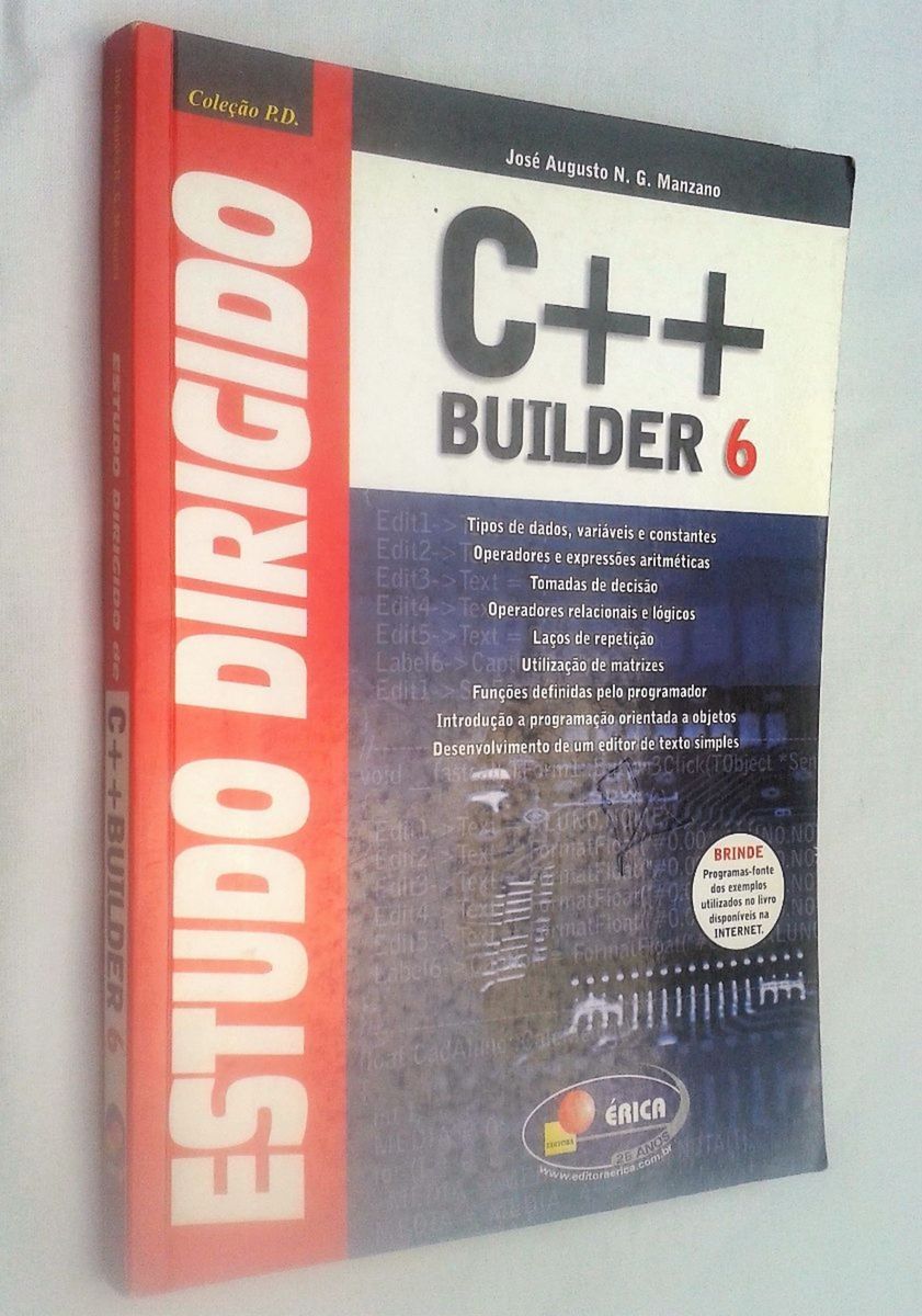Estudo Dirigido - C++ Builder 6 - José Augusto N G Manzando | Livro Editora: érica Usado ...