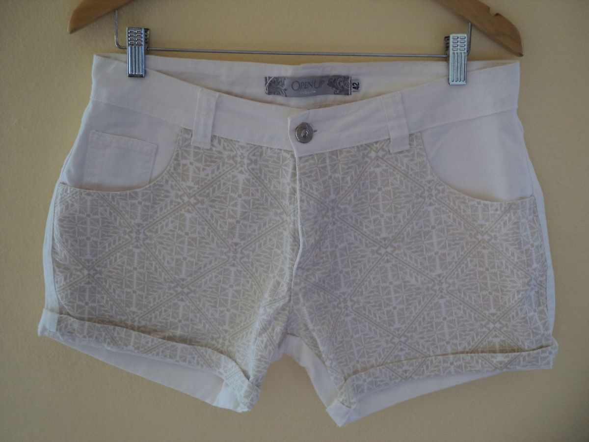 Étnico Bege | Shorts Feminino Open Up Nunca Usado 22739392 | enjoei