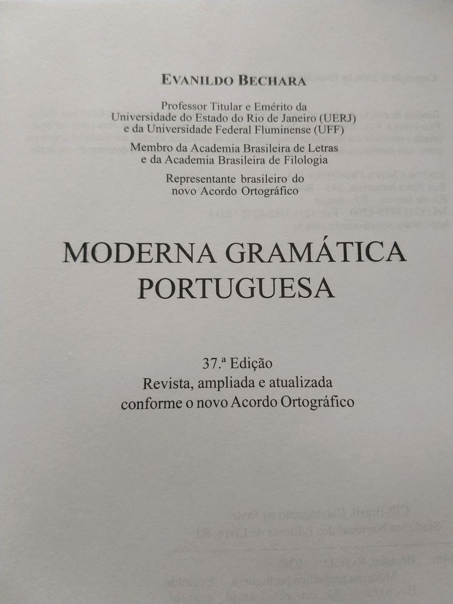 Evanildo Bechara Moderna Gramática Portuguesa | Livro Editora Nova ...
