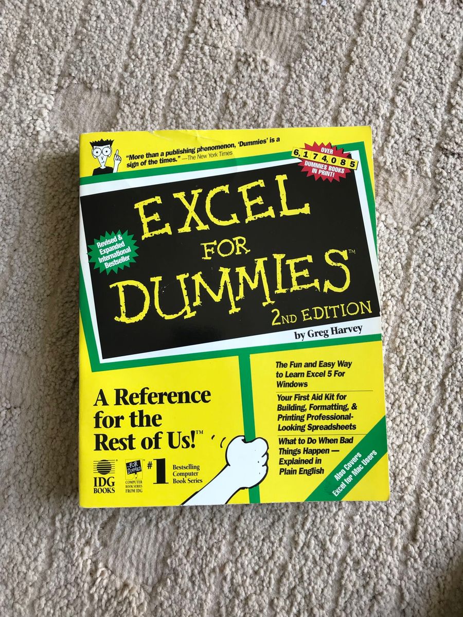 Excel For Dummies | Livro Idg Books Usado 30137265 | enjoei