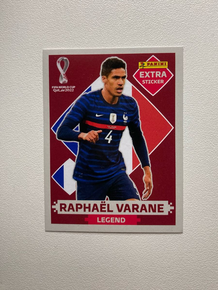 Extra Sticker Legend Raphaël Varane Base | Item p/ Esporte e Outdoor Panini Nunca Usado 75446102 ...
