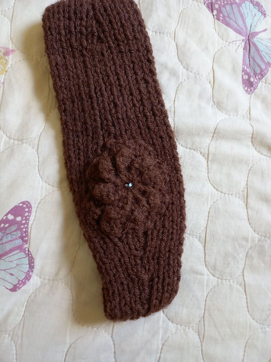 Faixa de Cabelo de Trico | Produto p/ Cabelos Feminino Artesanal Usado ...