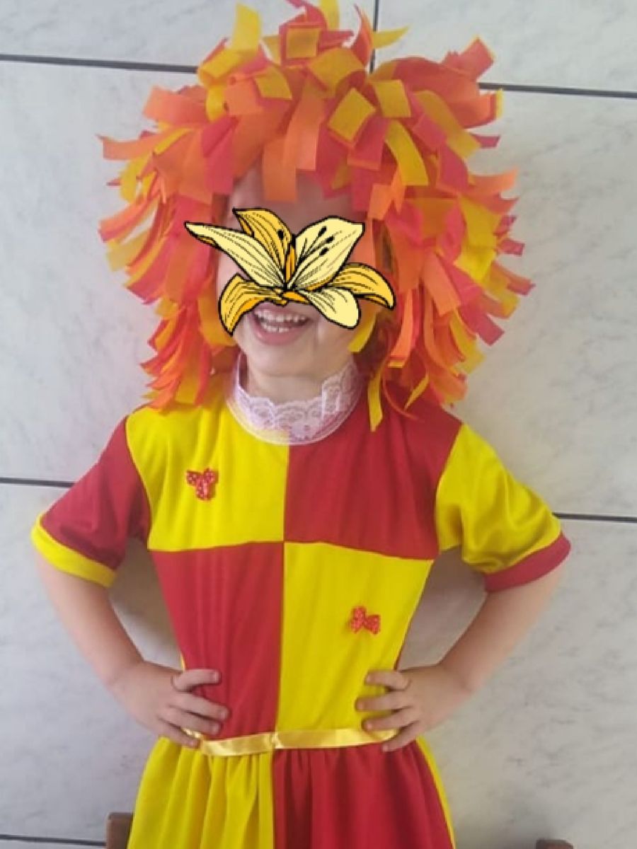 Fantasia Emília com Peruca - Sítio do Pica Pau Amarelo | Roupa Infantil ...