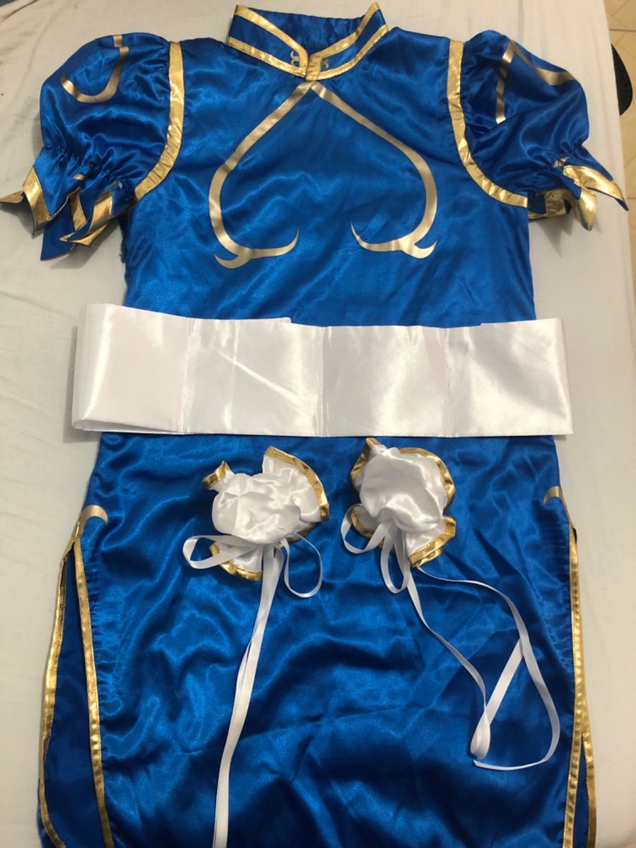 Fantasia Profissional Chun-li Street Figthers Cosplay Brasil | Vestido de Festa Feminino Usado ...
