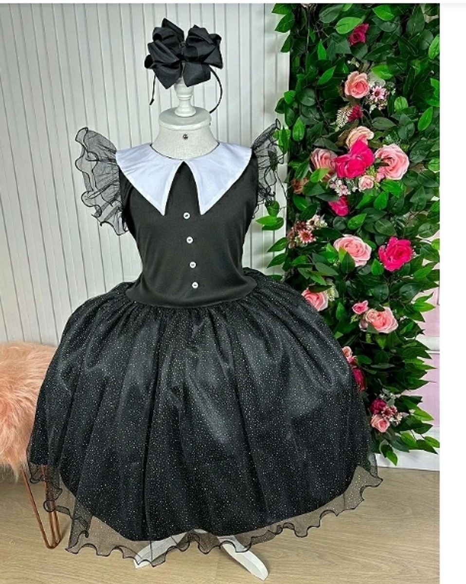 Fantasia Wandinha Luxo! | Roupa Infantil para Menina Marie Nunca Usado ...