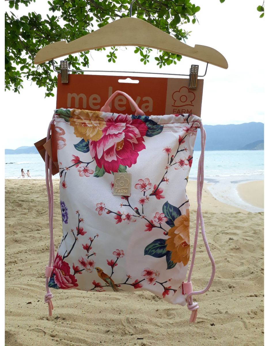 Farm Mochila Praiana Floral Paraíso | Moda Praia Feminina Farm Nunca ...