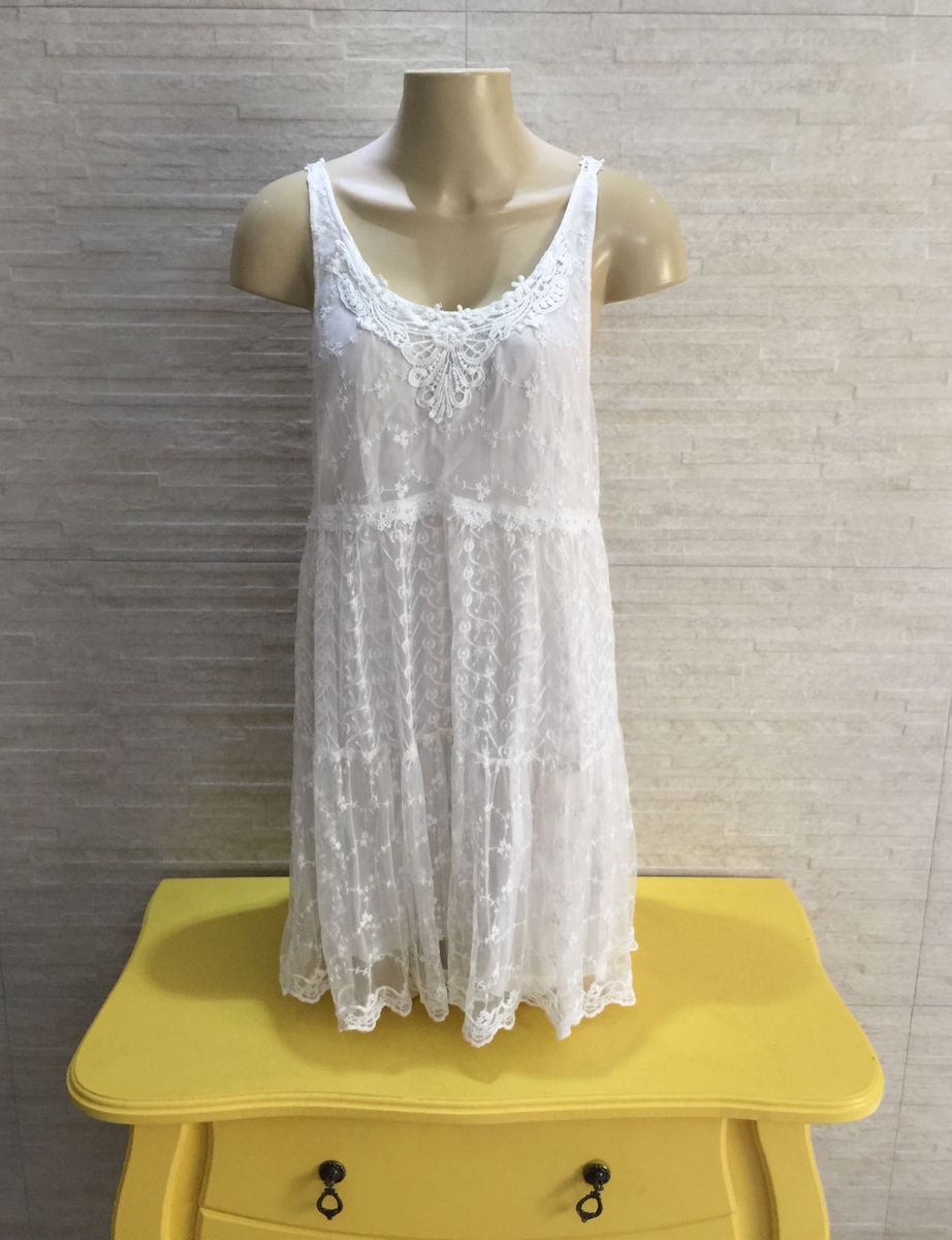 Farm Renda Branca Raridade | Vestido Feminino Farm Usado 20883124 | enjoei