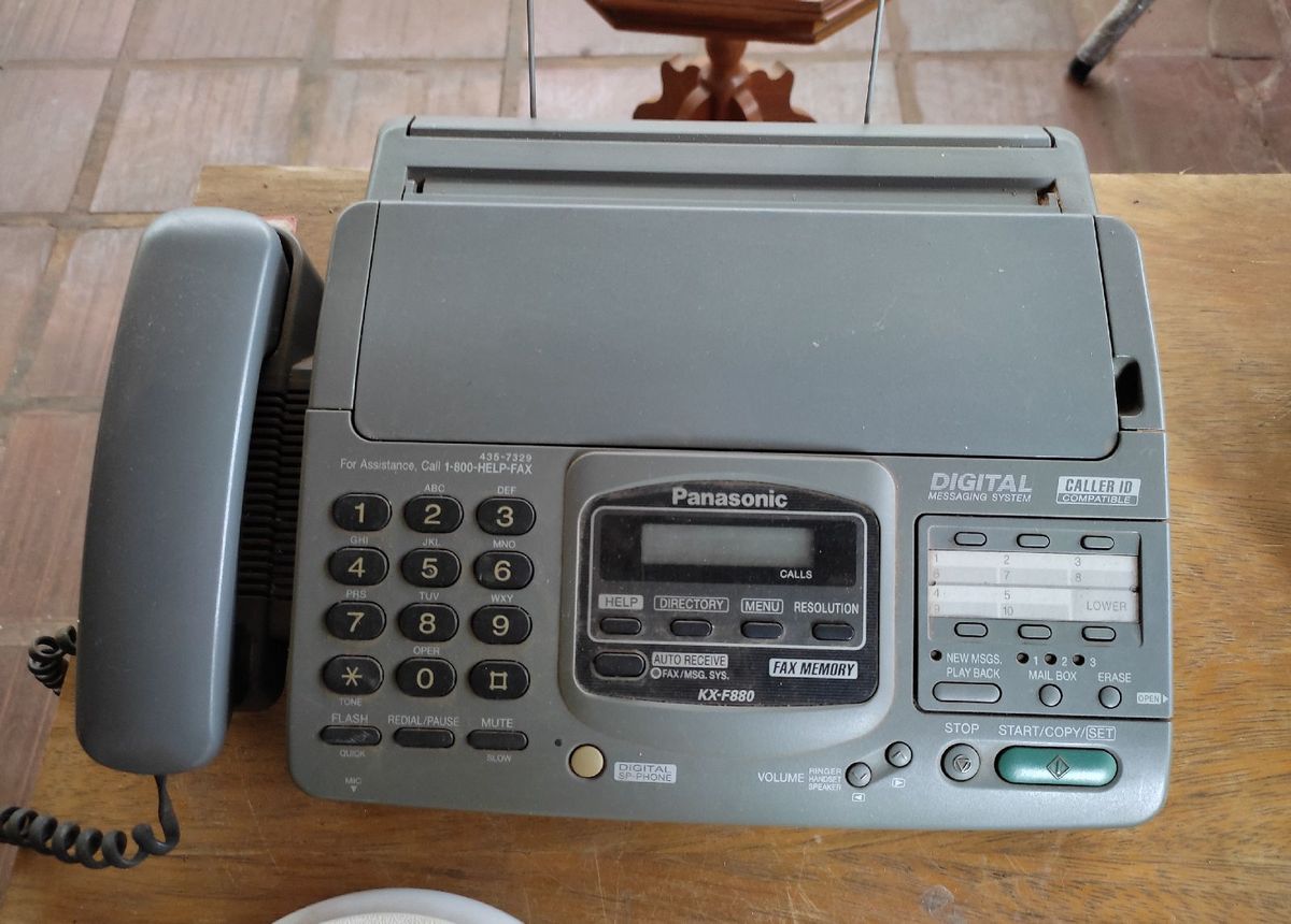 Fax Panasonic Kx-f880 | Telefone Fixo Fax Antigo Para Colecionador Usado 69619807 | enjoei