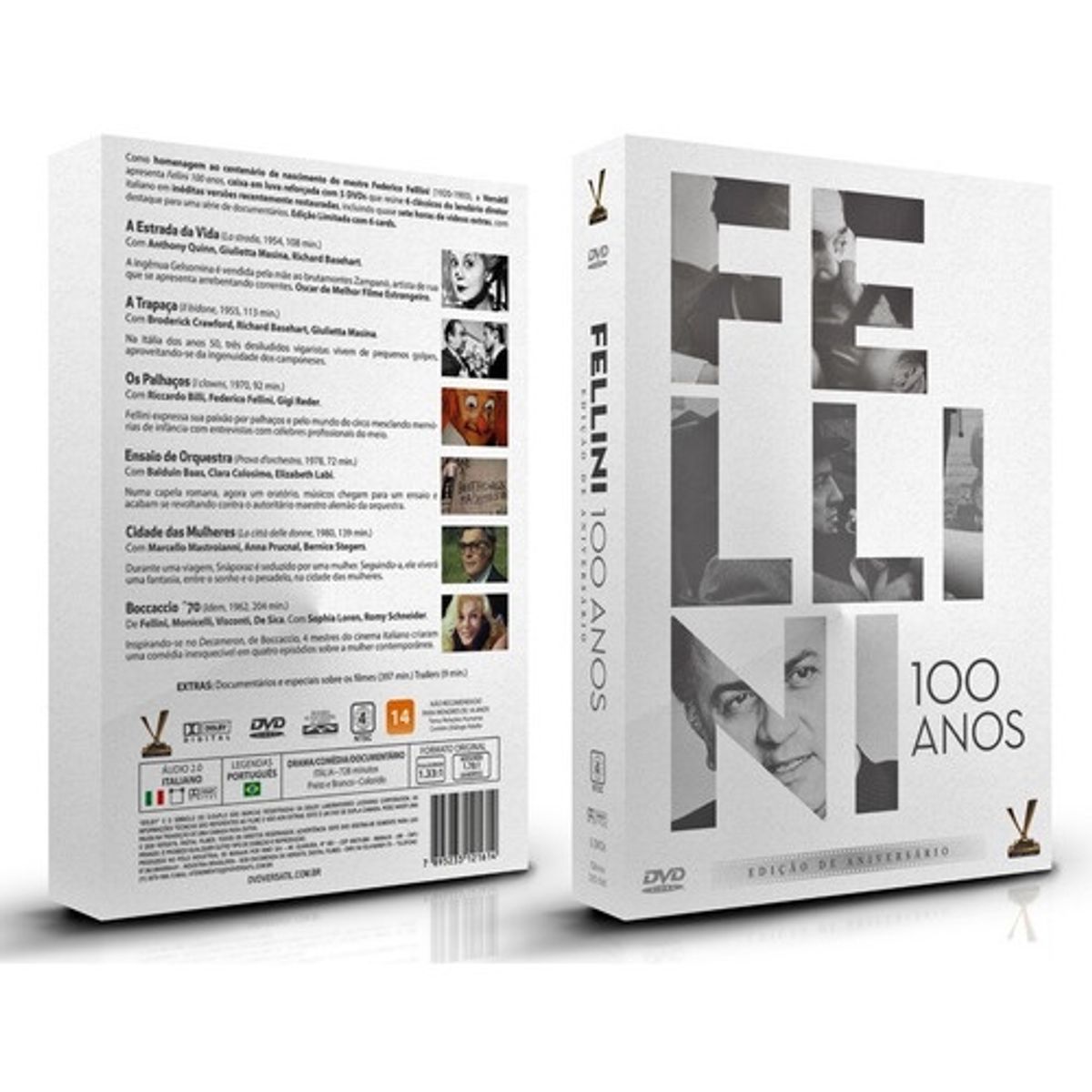 Fellini 100 Anos - Box 5 Dvds + 6 Cards e 6 Filmes da Versátil | Item ...