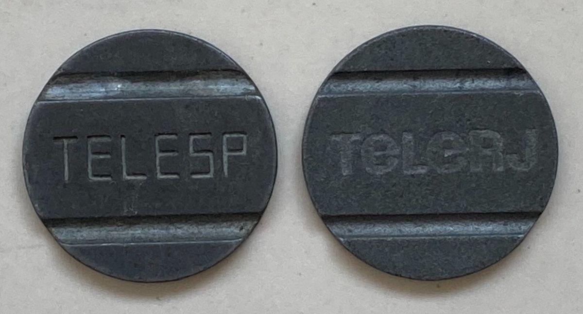 Ficha Telefonica Telesp e Telerj | Produto Vintage e Retro Usado ...