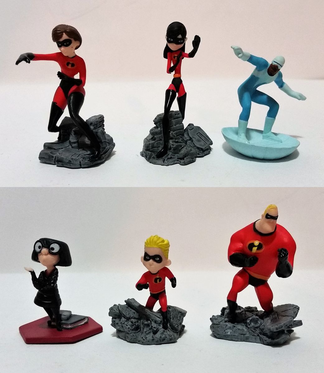 Figura Micro Disney The Incredibles Os Incríveis com 6 Micro Figuras ...
