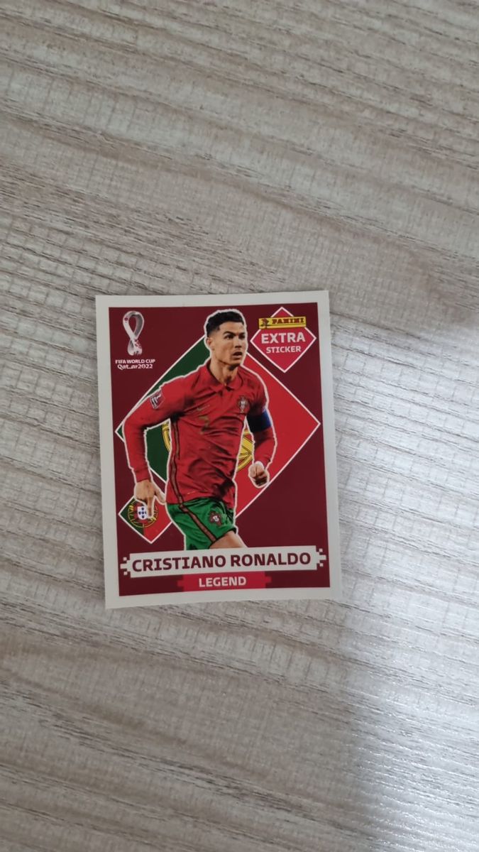 Figurinha Cristiano Ronaldo (cr7) Legend Extra Bordô Copa Qatar 2022 ...