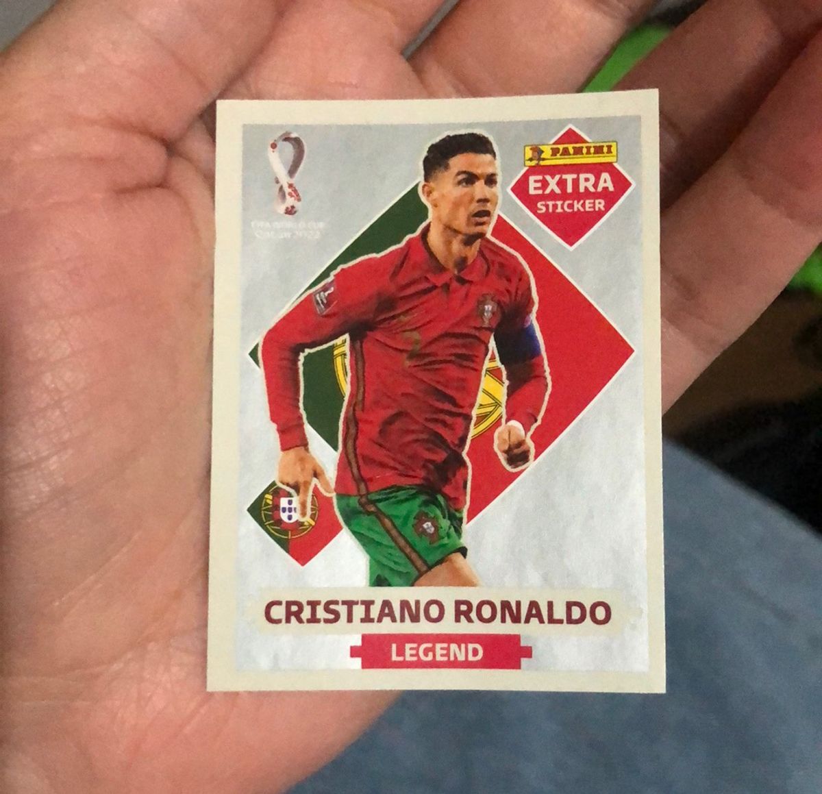 Figurinha Cristiano Ronaldo Legend Prata | Roupa Esportiva Masculino ...