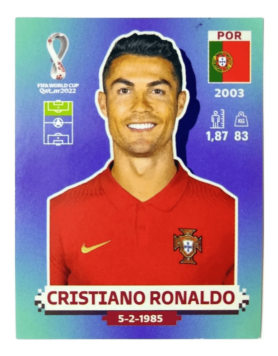 Figurinha Cristiano Ronaldo Panini Original | Roupa Esportiva Masculino ...