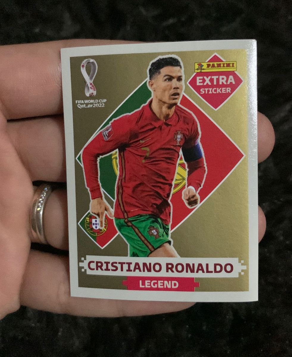 Figurinha Extra Cristiano Ronaldo Gold Copa 2022 | Item p/ Esporte e ...