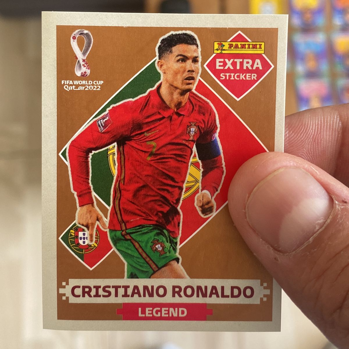 Figurinha Legend Cristiano Ronaldo - Álbum Copa 2022 | Roupa Esportiva ...