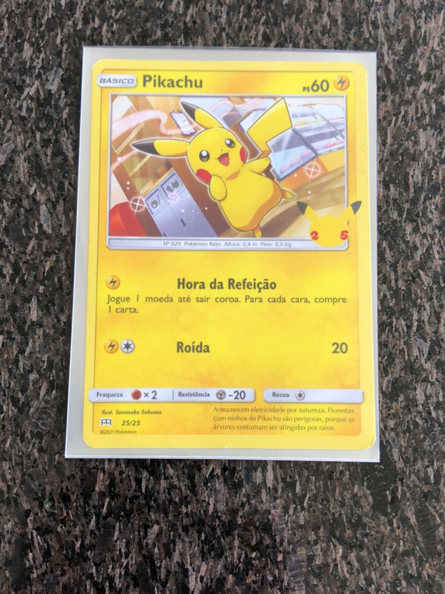 Figurinha Pokemon Pikachu Celebrações | Jogo de Tabuleiro Pokemon Nunca ...