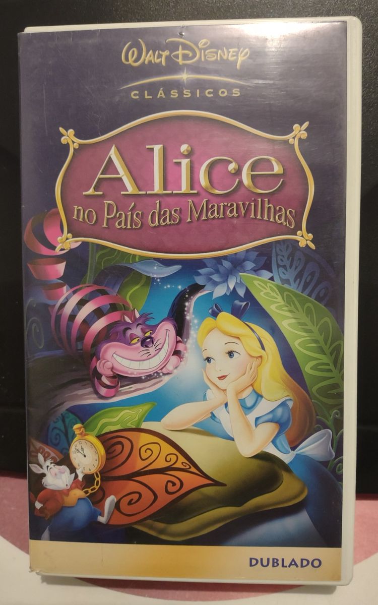 Fita Vhs Alice No País Das Maravilhas Disney Dublado Original | Item Infantil Disney Usado ...
