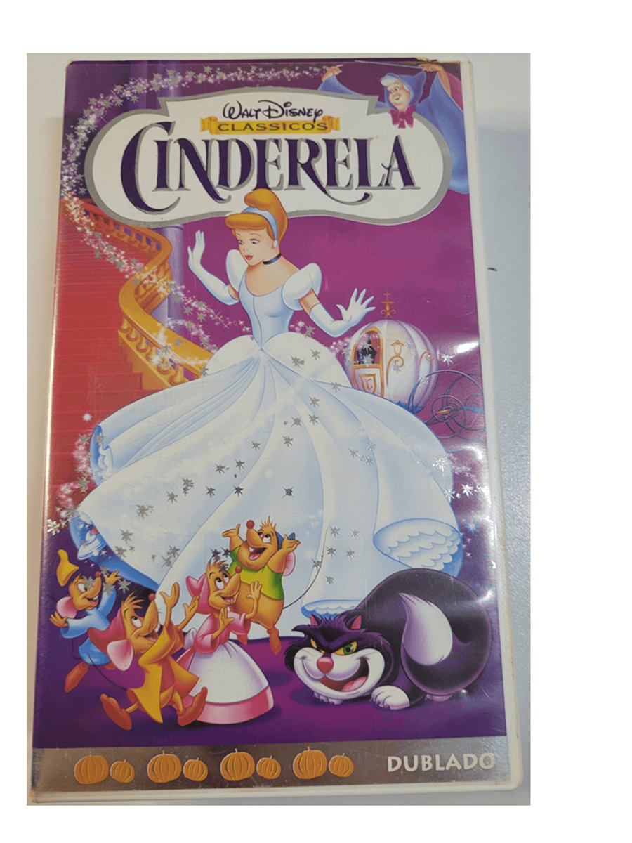 Fita Vhs Disney Original Cinderela | Produto Vintage e Retro Disney ...
