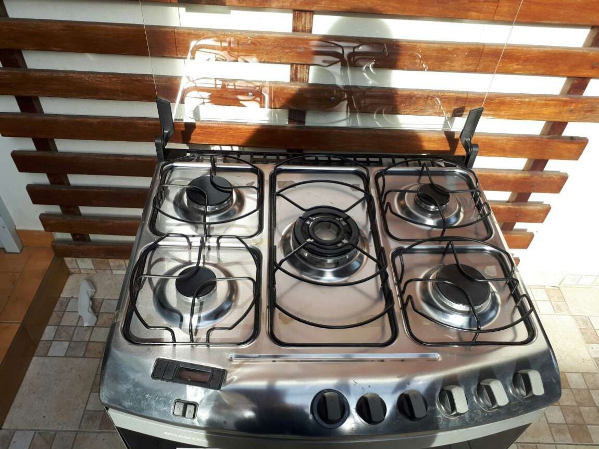 Fogão 5 Bocas Brastemp Inox - Bys5qbruna | Móvel de Cozinha Brastemp ...