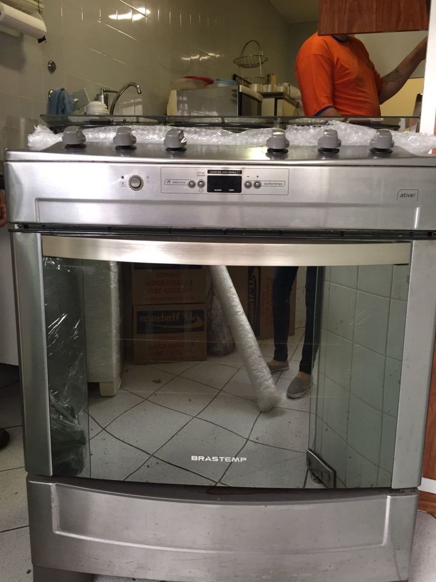 Fogão Brastemp Ative! Timer Grill – 5 Bocas Piso Inox | Item Info ...