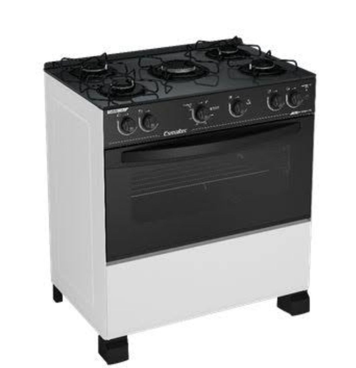 Fogão Caribe Glass 5 Bocas Esmaltec 5096 Branco. | Móvel de Cozinha ...