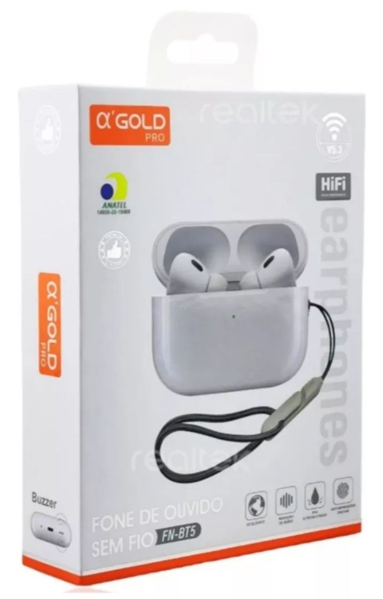 Fone de Ouvido Gold Pro Bluetooth V5.3 Buzzer Wifi P Celular | Item Info & Eletro Gold Nunca ...