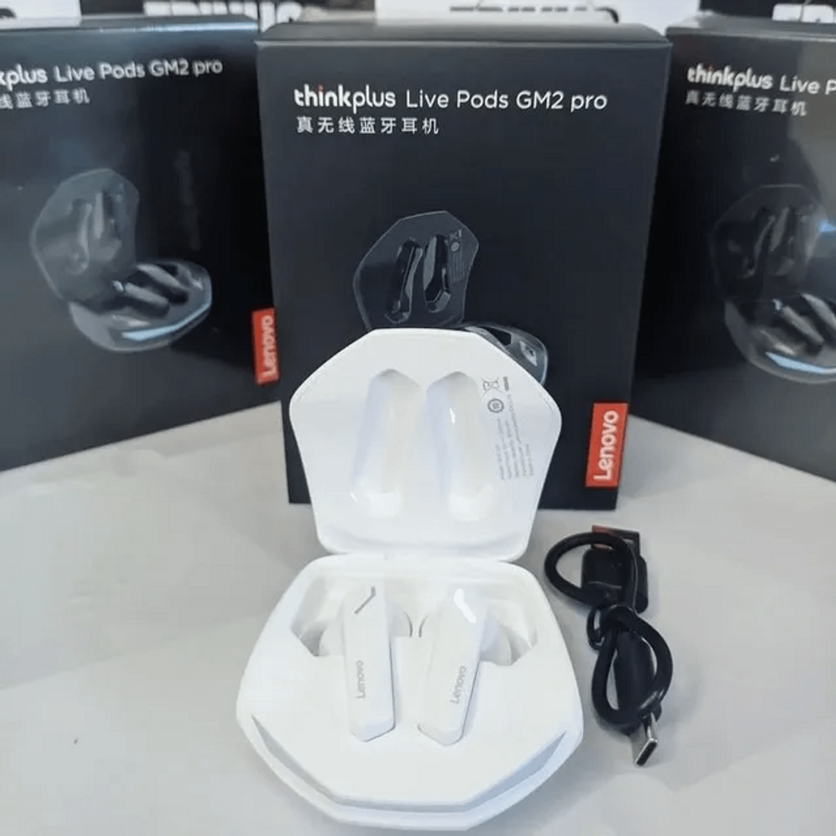 Fone Gamer Lenovo Gm2 Pro Branco Bluetooth 5.3 Thinkplus Live Pods Original Na Caixa Novo ...