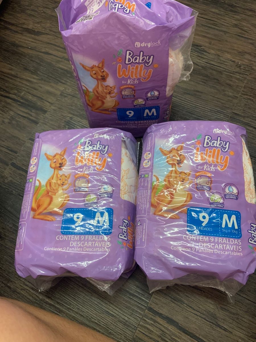 Fralda Tamanho M | Item Infantil Baby Willy Nunca Usado 86301155 | enjoei