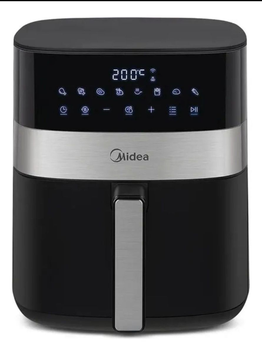 Fritadeira Air Fryer Midea 6i Smart Chef Plus Pt/inx Preto e Inox 110v ...